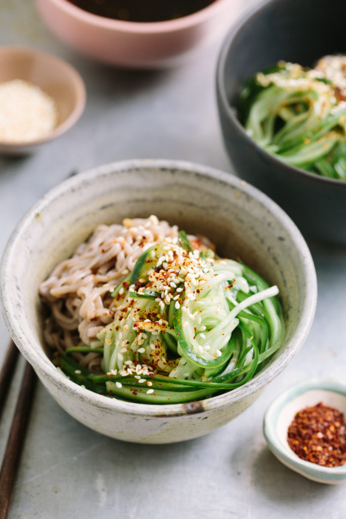 Chilled soba with pickled cucumber, sesame and soy – My Darling Lemon Thyme